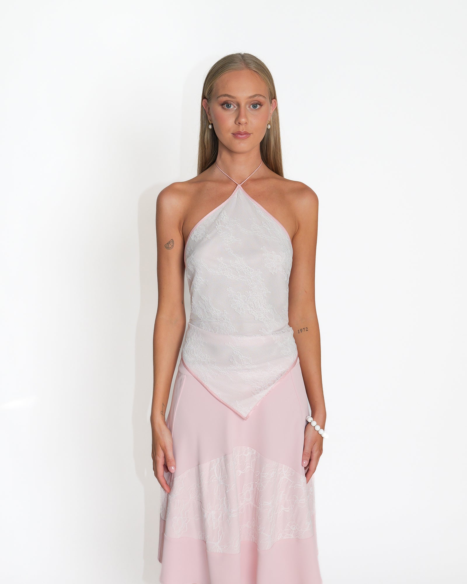 Freya Silk Halter, Pink – BELSKI